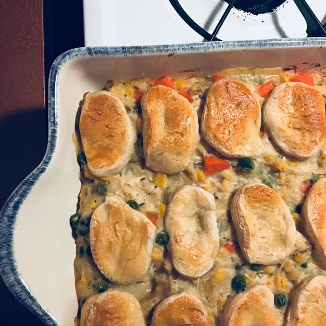 Chicken Pot Pie With Biscuit Crust Recipe